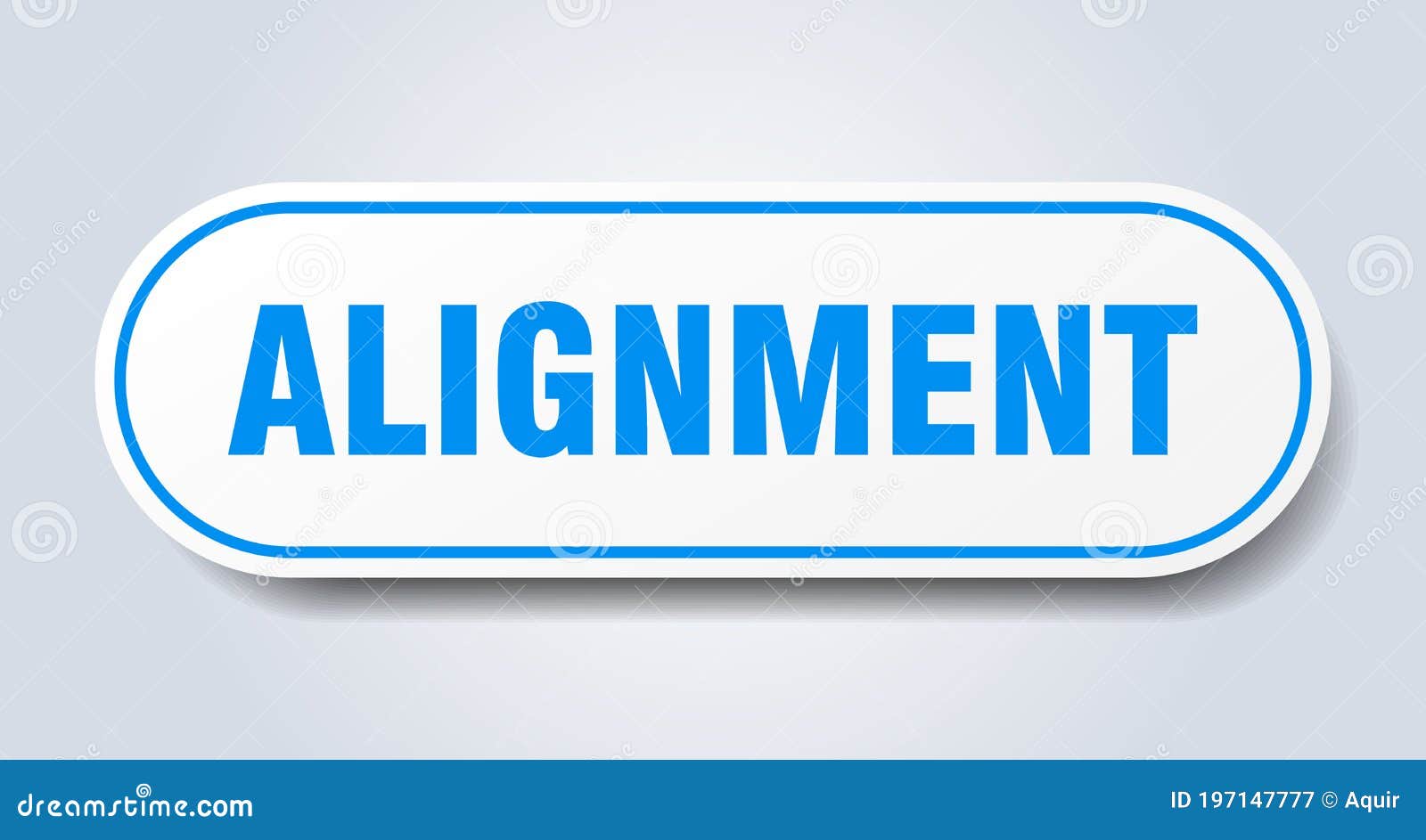 Alignment sticker. stock vector. Illustration of flat - 197147777