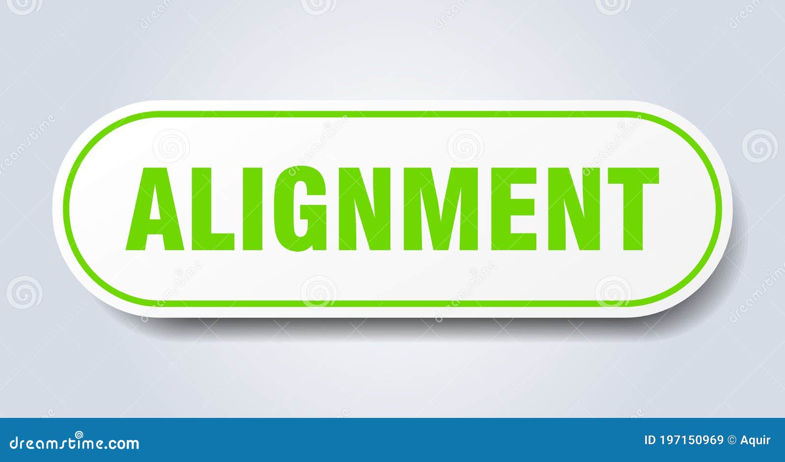 Alignment sticker. stock vector. Illustration of white - 197150969