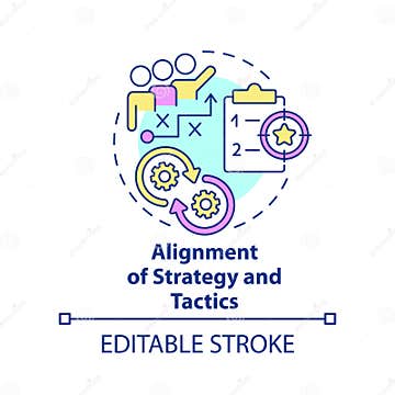 Alignment of Strategy and Tactics Concept Icon Stock Vector ...