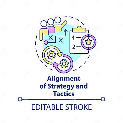 Alignment of Strategy and Tactics Concept Icon Stock Vector ...
