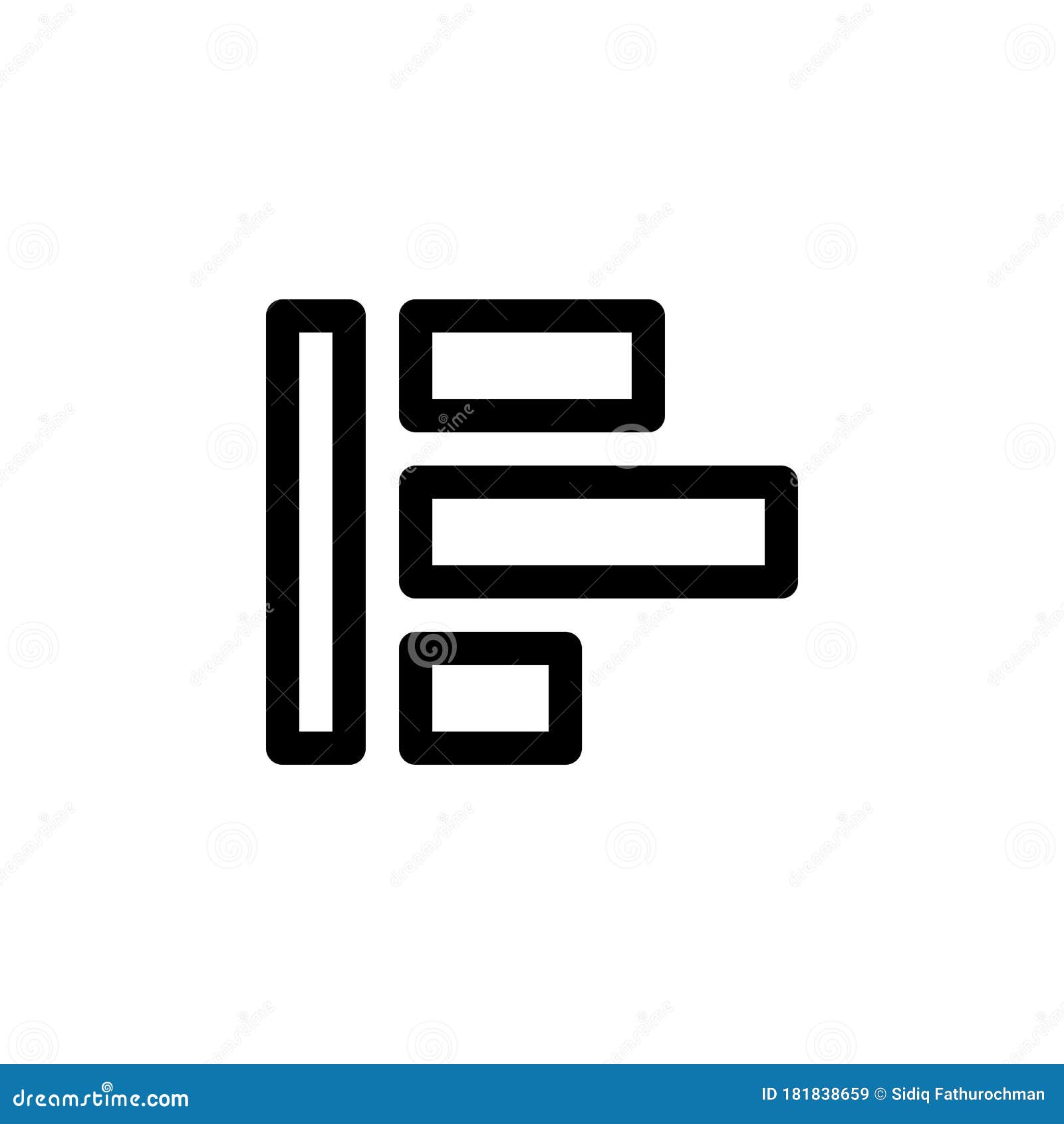 Alignment Icon stock vector. Illustration of company - 181838659