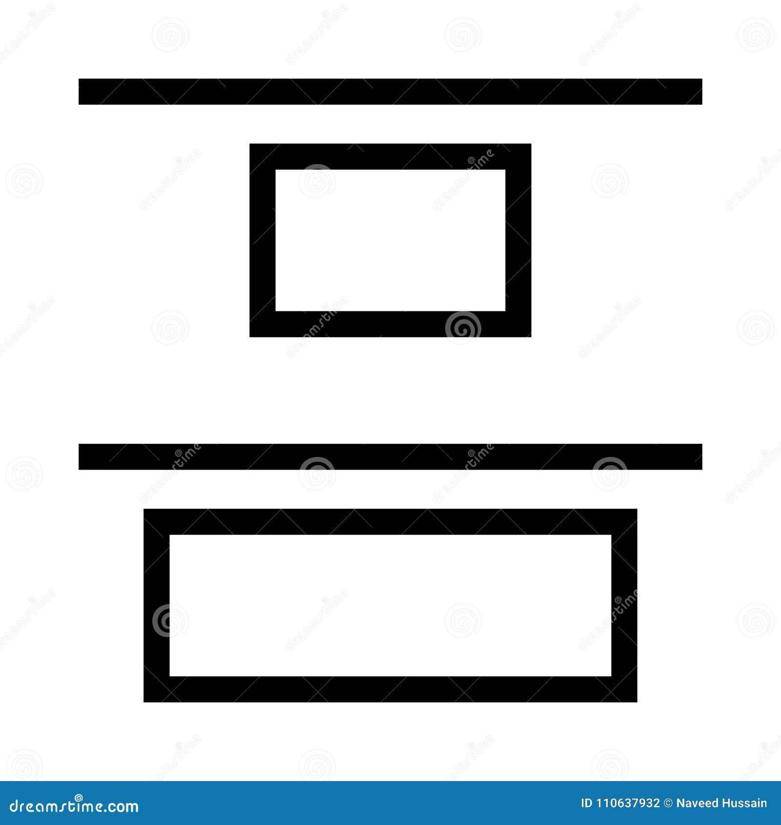 Alignment vector line icon stock vector. Illustration of glyphs - 110637932