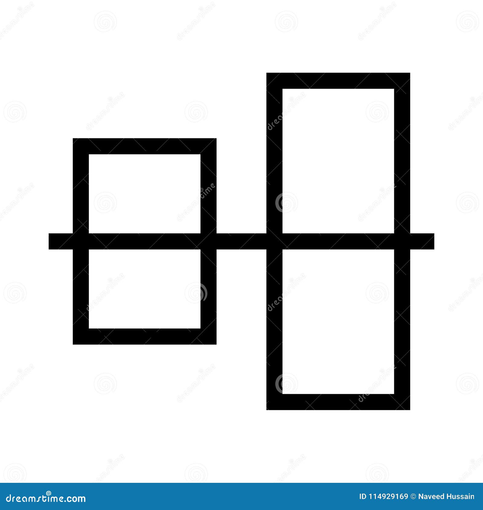 Alignment vector line icon stock vector. Illustration of collection ...