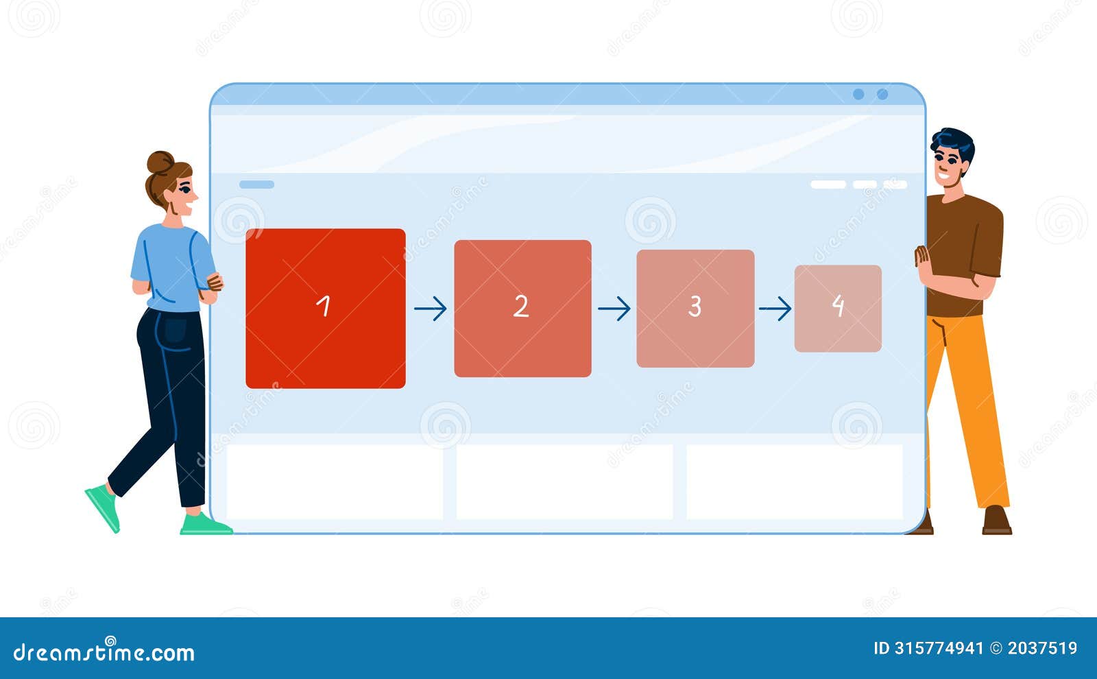 Alignment Visual Hierarchy Website Vector Stock Vector - Illustration ...