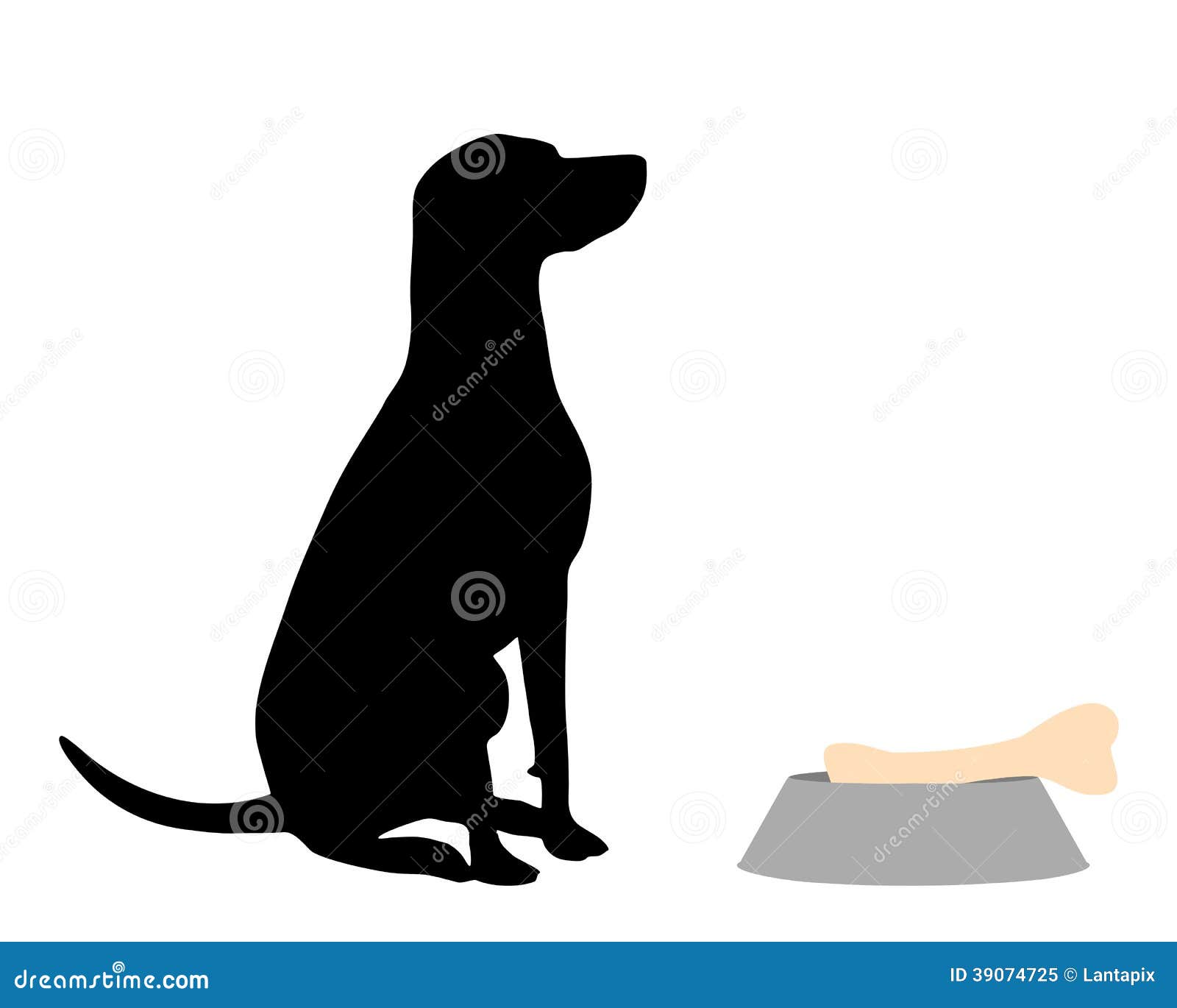 Alimentation de chien illustration de vecteur. Illustration du crabot ...