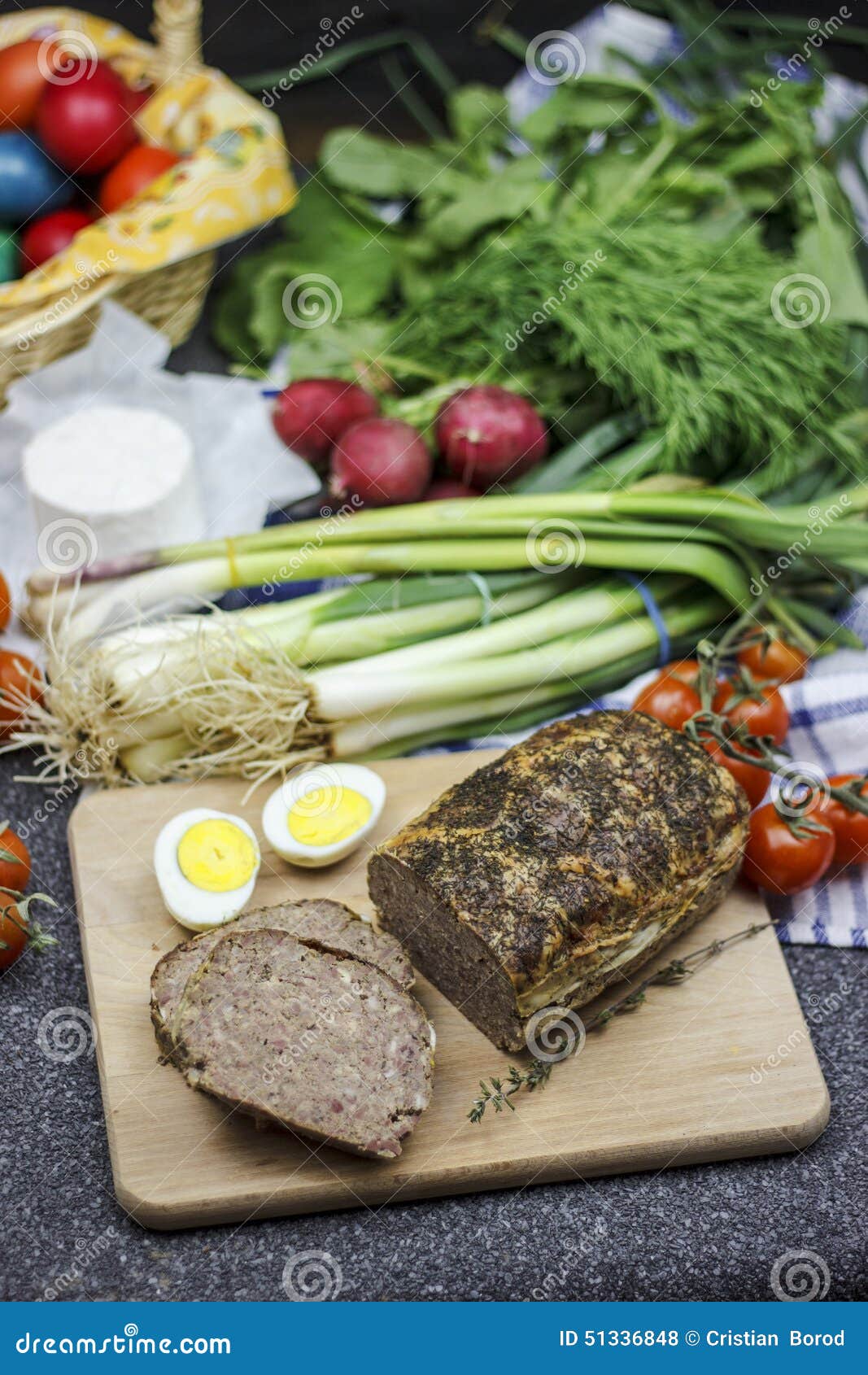 Alimento Di Pasqua Del Rumeno - Drob Fotografia Stock - Immagine di ...