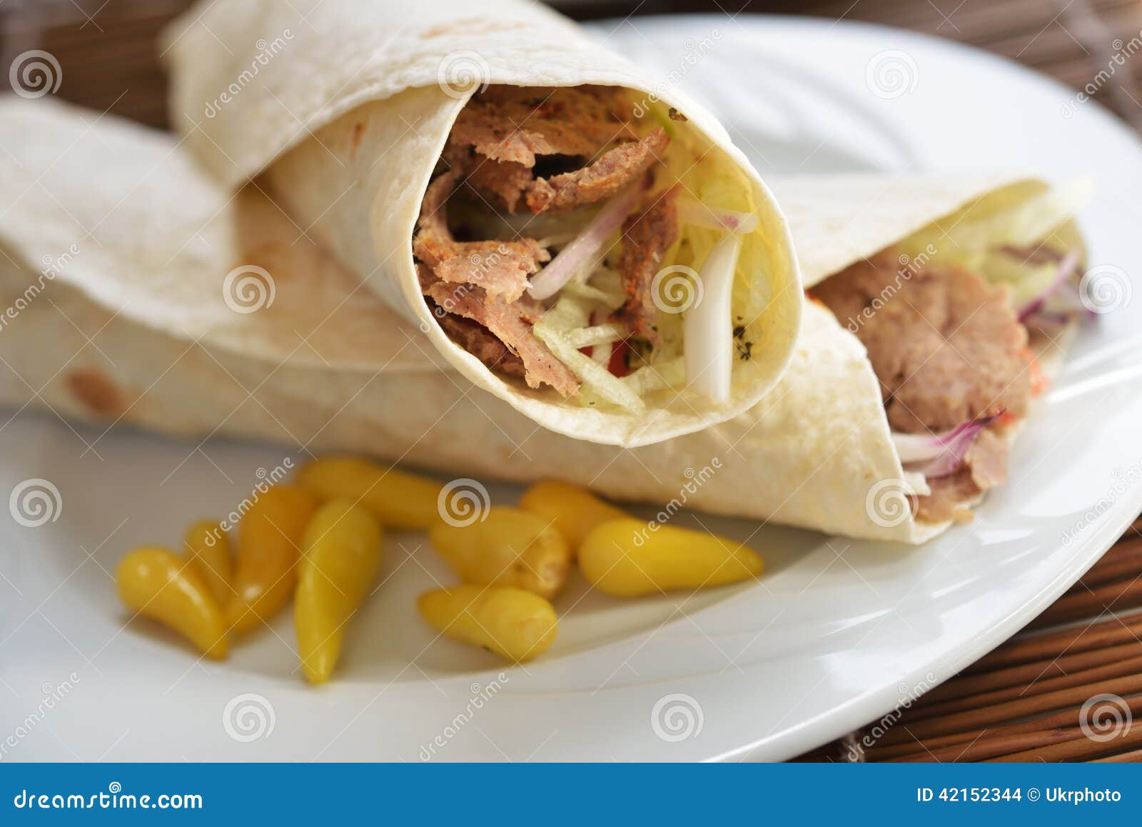 Alimento Do Turco De Doner Kebab Foto de Stock - Imagem de horizontal ...