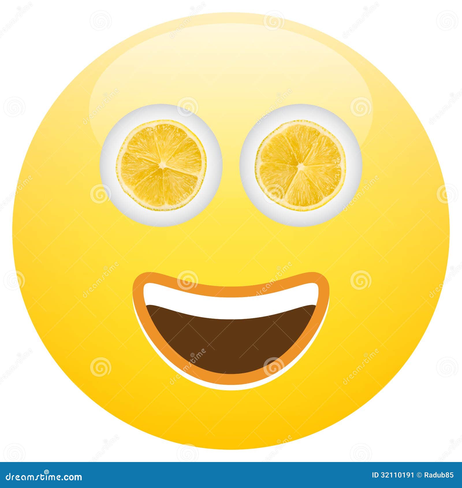 Alimento Saudável Smiley Face Emoticon Ilustração Stock - Ilustração de ...