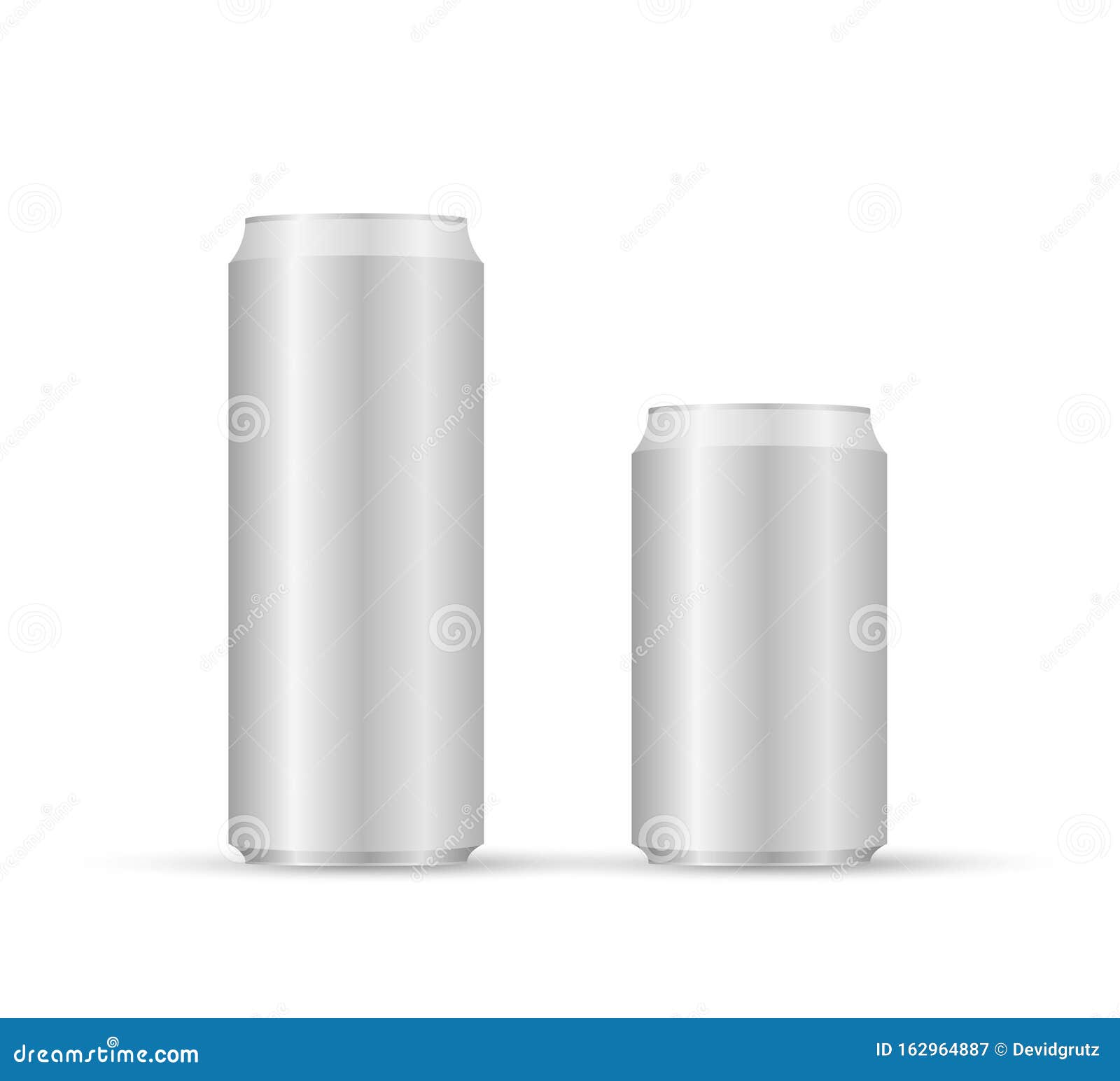 Aliminum Drink Cans. White Can Vector Visual, Ideal for Beer, Lager ...