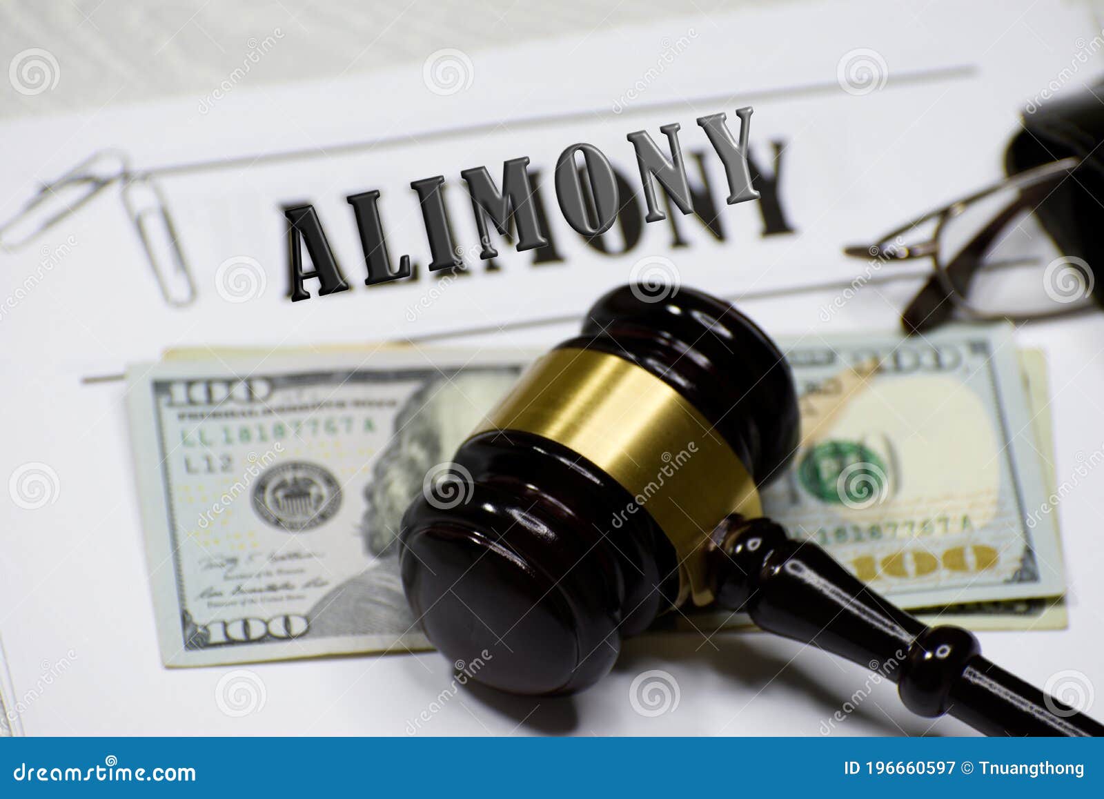 Pay Alimony To Former Spouse by Court Order Stock Image - Image of ...