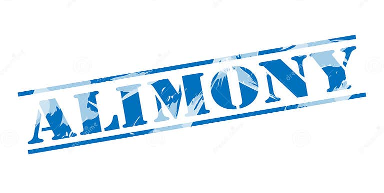 Alimony blue stamp stock illustration. Illustration of icon - 97578572