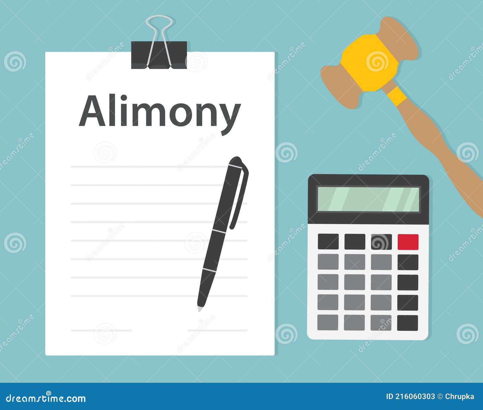 Alimony Document, Family Law Concept Stock Vector - Illustration of ...