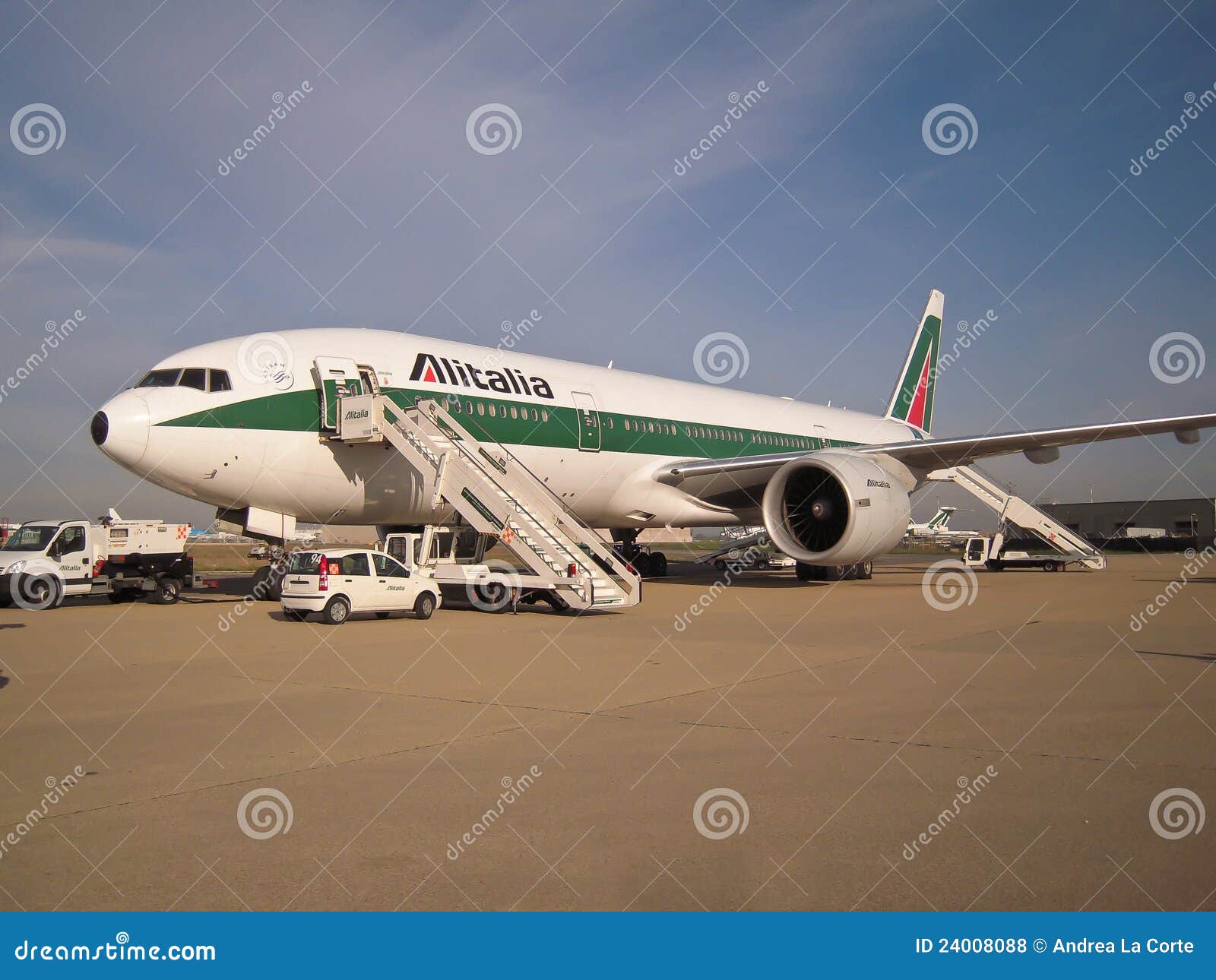 Alitalia Airplane Parked in Rome Editorial Stock Photo - Image of ...