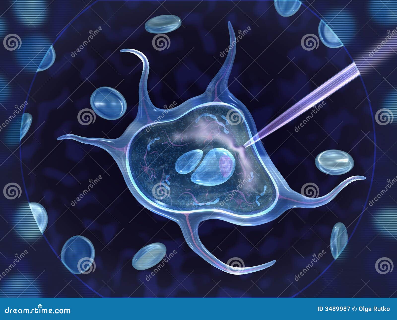 Alive cell stock illustration. Illustration of nature - 3489987