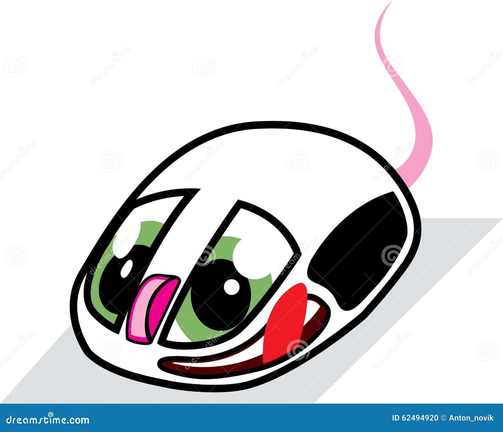 Alive computer mouse stock vector. Illustration of closeup - 62494920