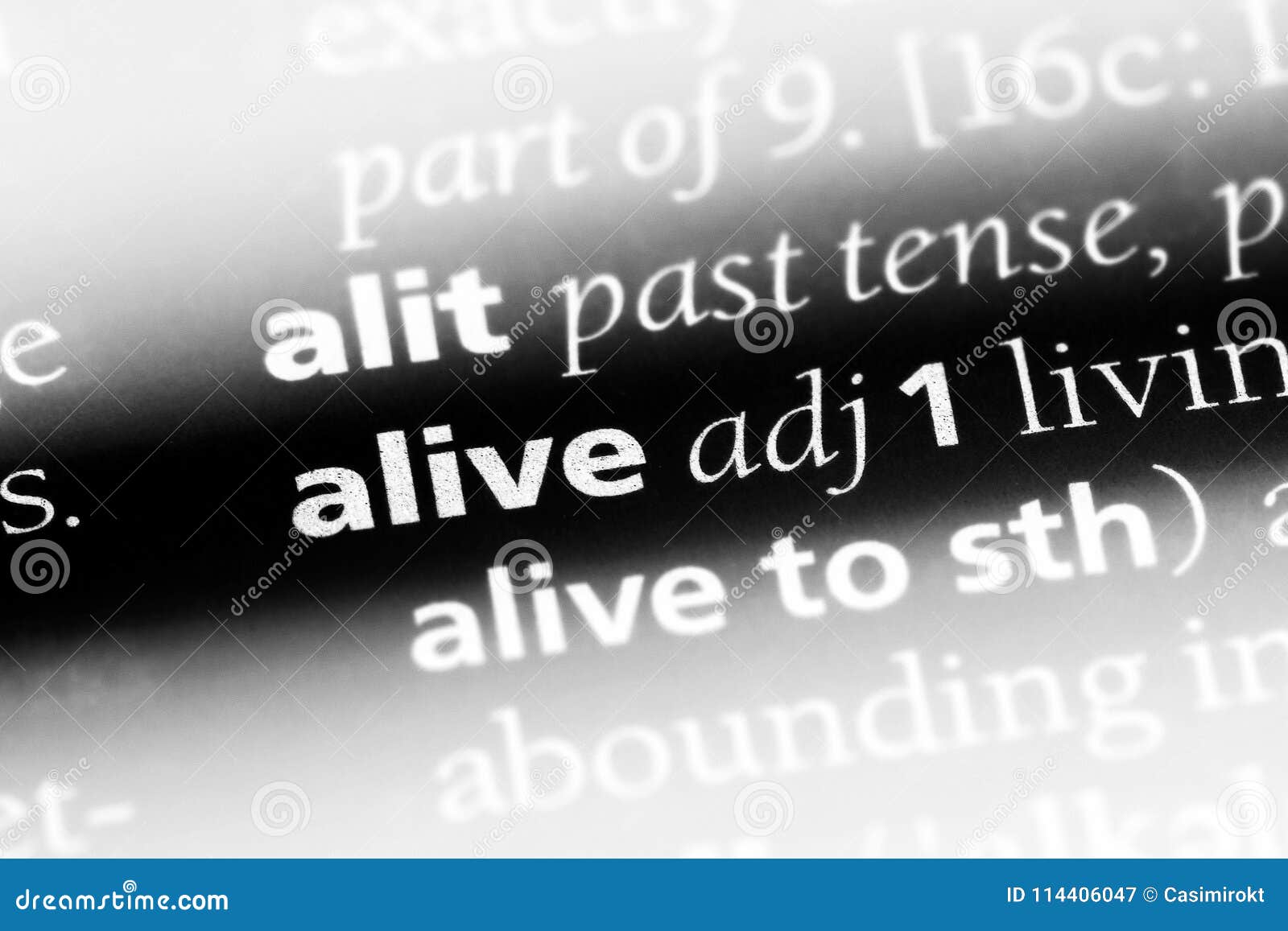 Alive stock image. Image of paper, idea, word, text - 114406047