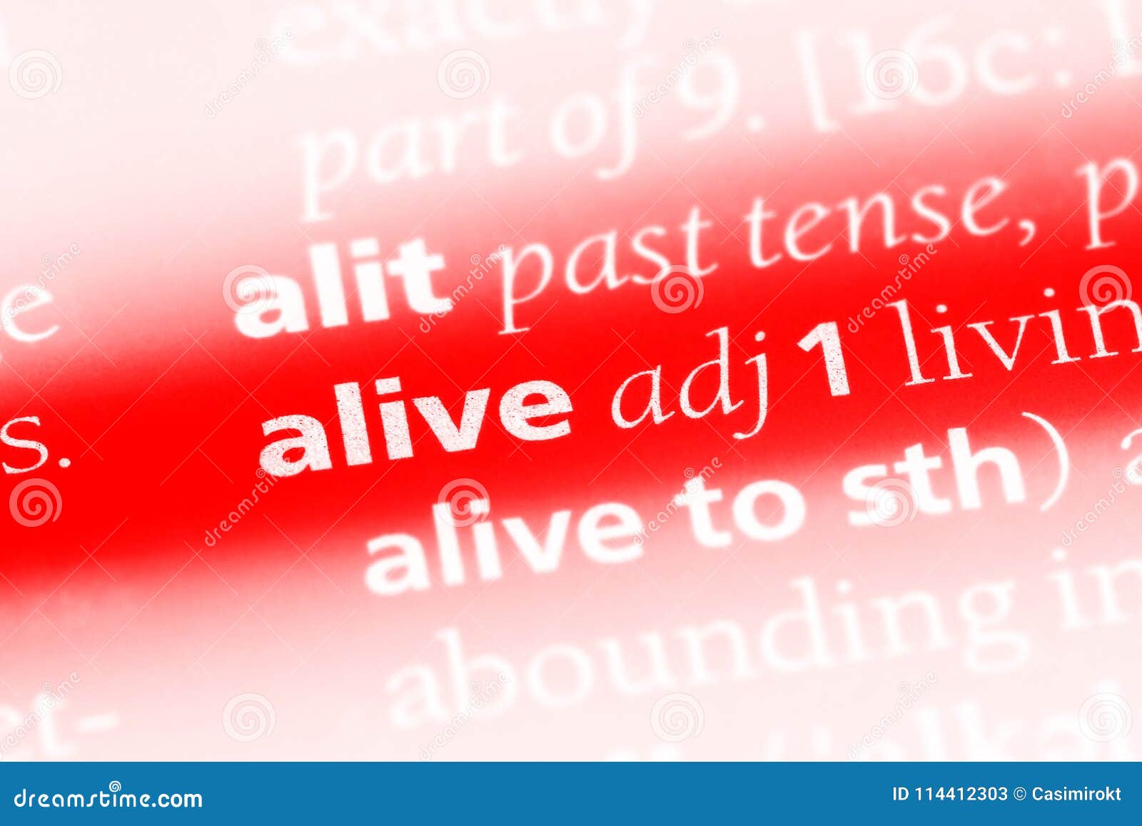 Alive stock image. Image of book, paper, concept, definition - 114412303