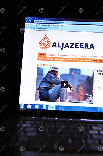 Aljazeera editorial stock image. Image of internet, front - 18161299