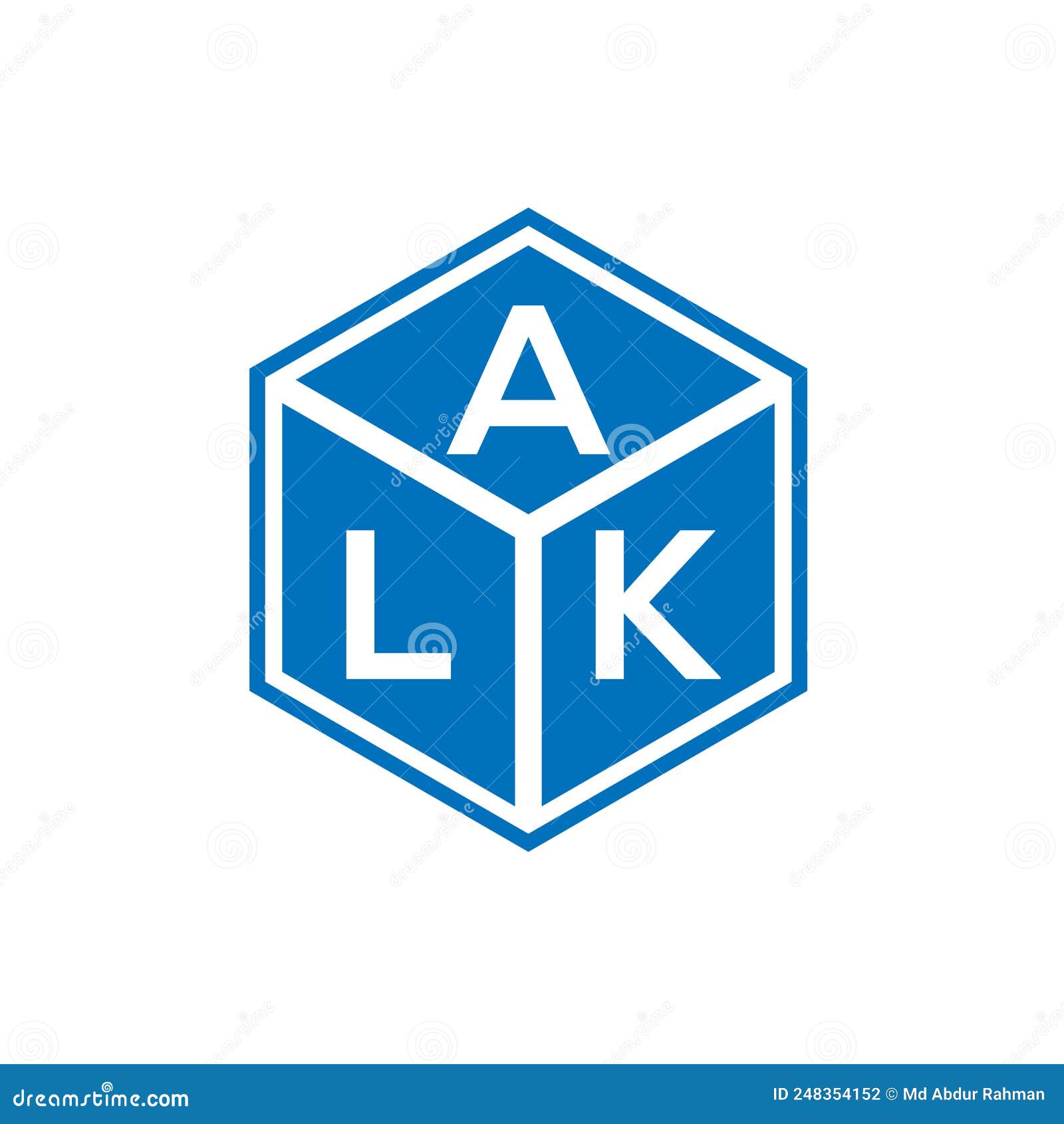 ALK Letter Logo Design on Black Background. ALK Creative Initials ...