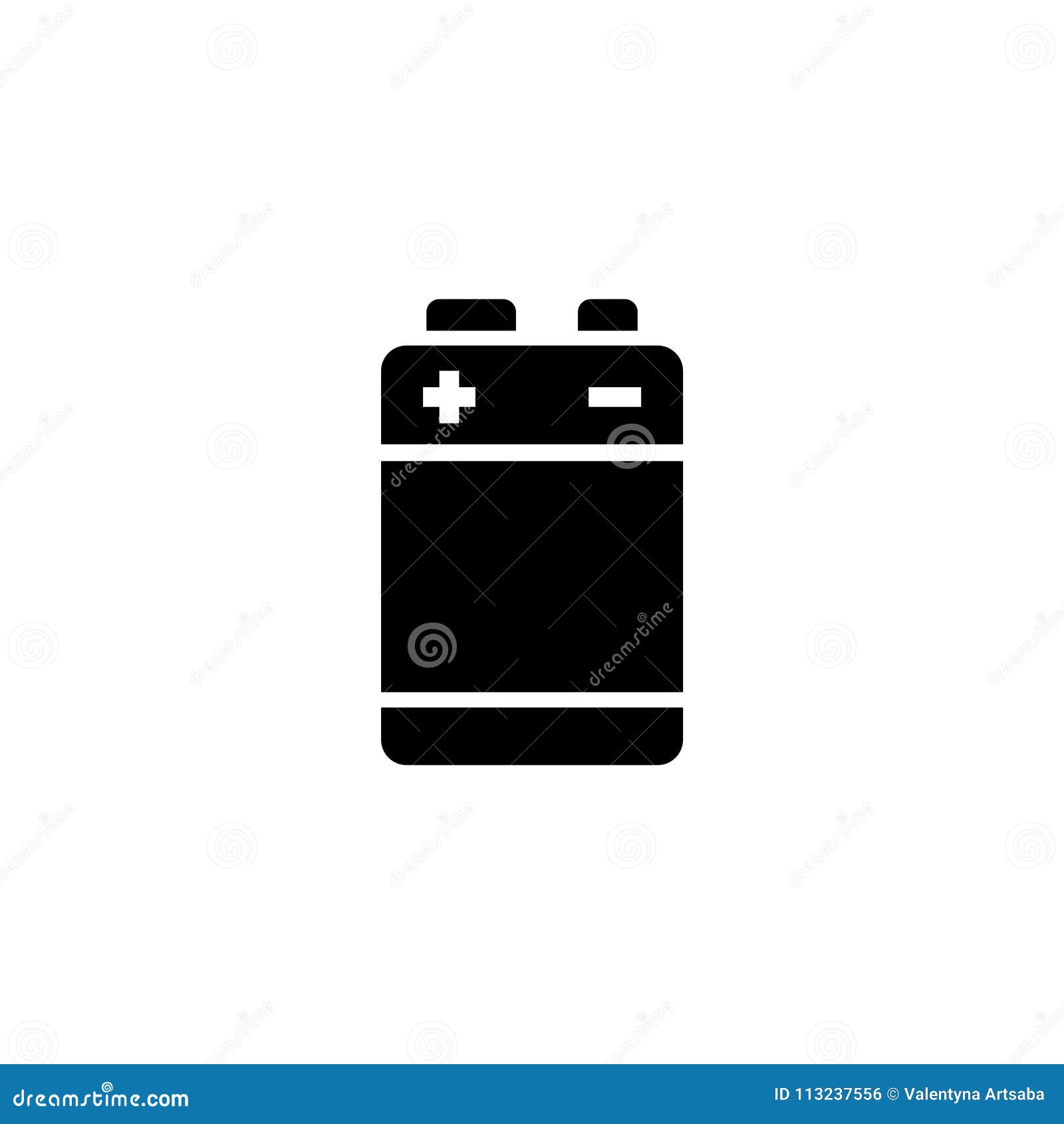 Alkaline Battery Flat Vector Icon Stock Vector - Illustration of life ...