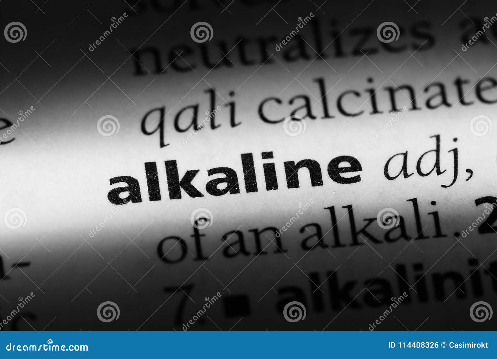 Alkaline stock photo. Image of info, word, writing, definition - 114408326