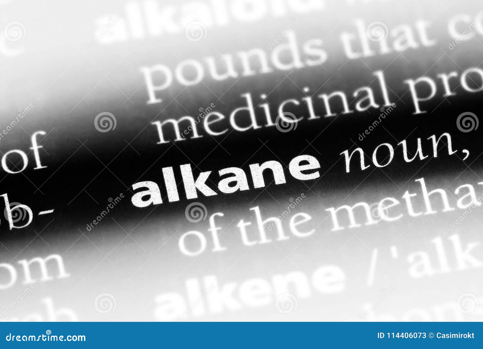 Alkane stock image. Image of text, definition, book - 114406073