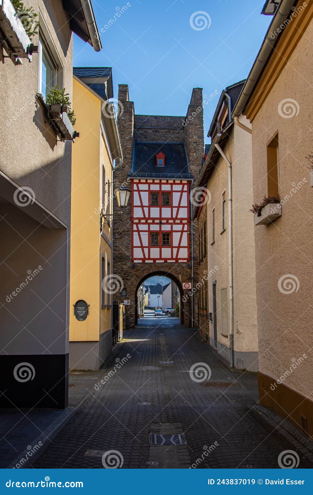 Alken, Germany 8 March 2022, the Former City Gate of Alken `Fallerport ...