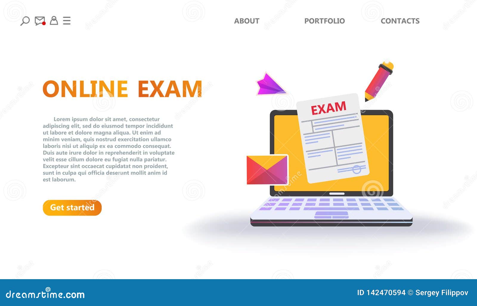 Online Exam Checklist And Pencil Taking Test Choosing