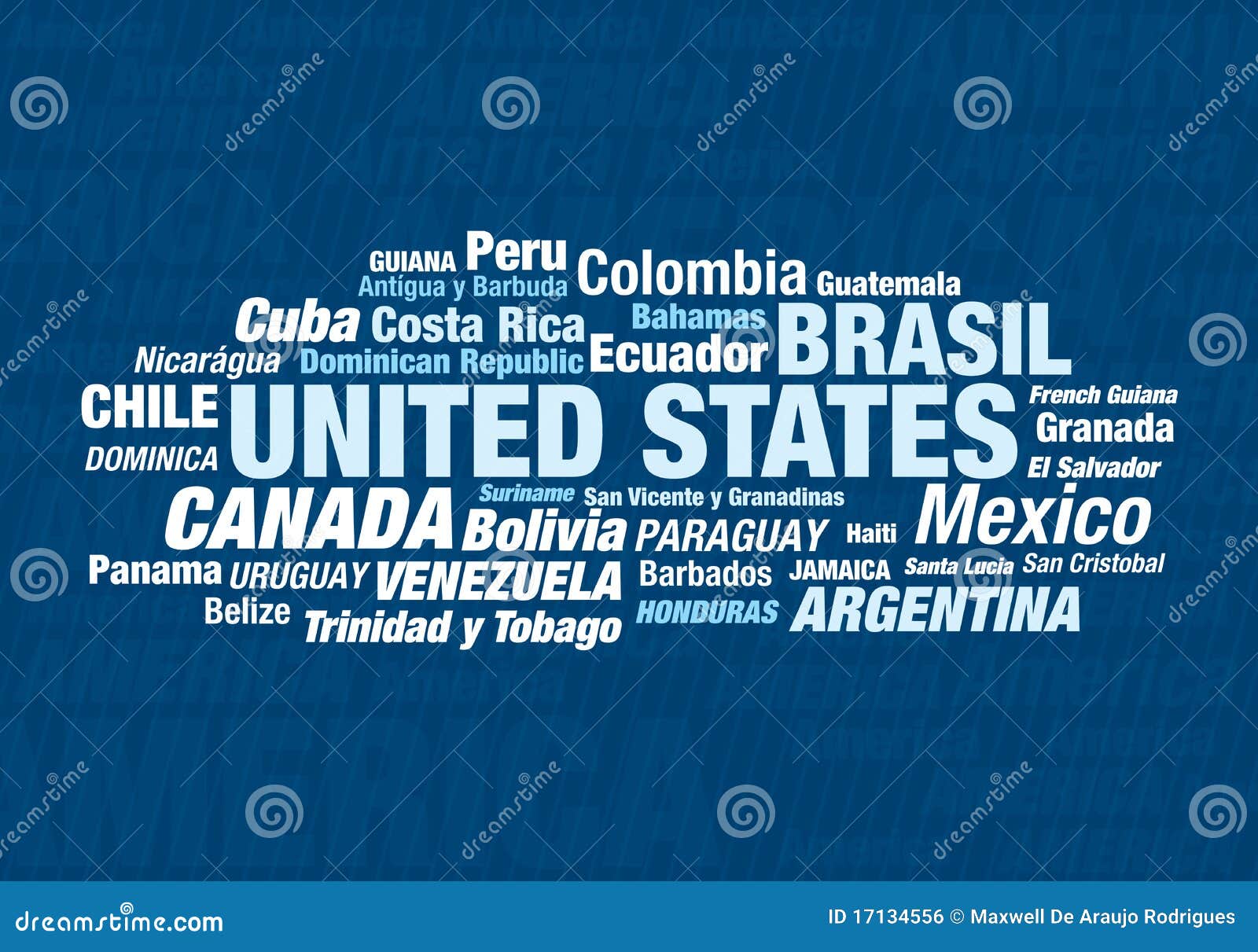 All the american countries stock vector. Illustration of smart - 17134556