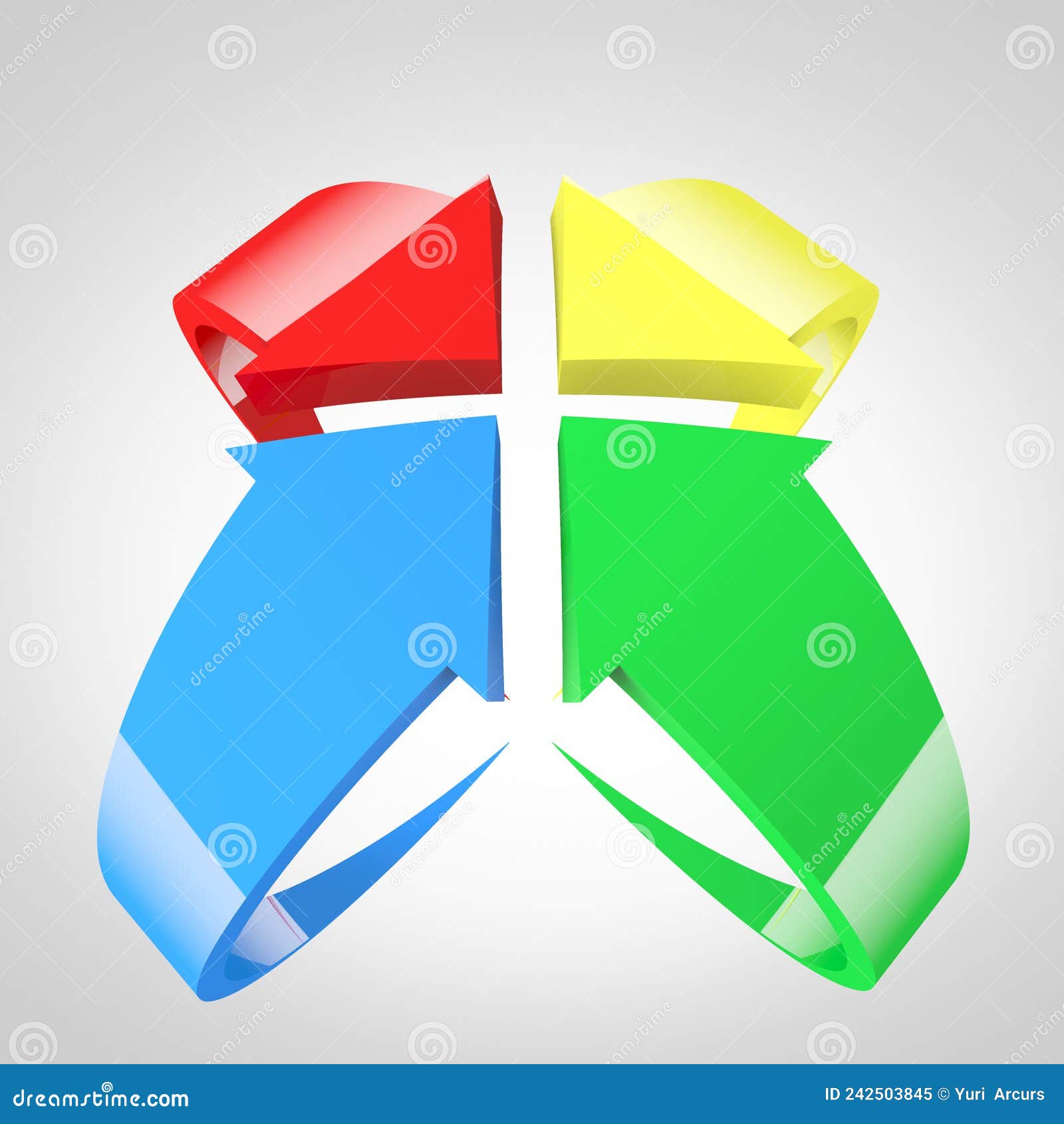 All Arrows Lead To the Same Point. Computer Graphic of Arrows Pointing ...