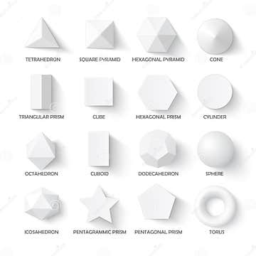 All basic 3d shapes stock vector. Illustration of rectangle - 66666014