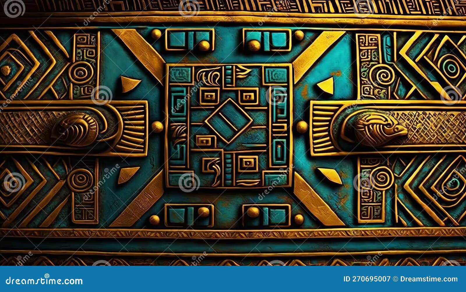 Egyptian Pattern Ancient Art. AI Generative. Stock Illustration ...