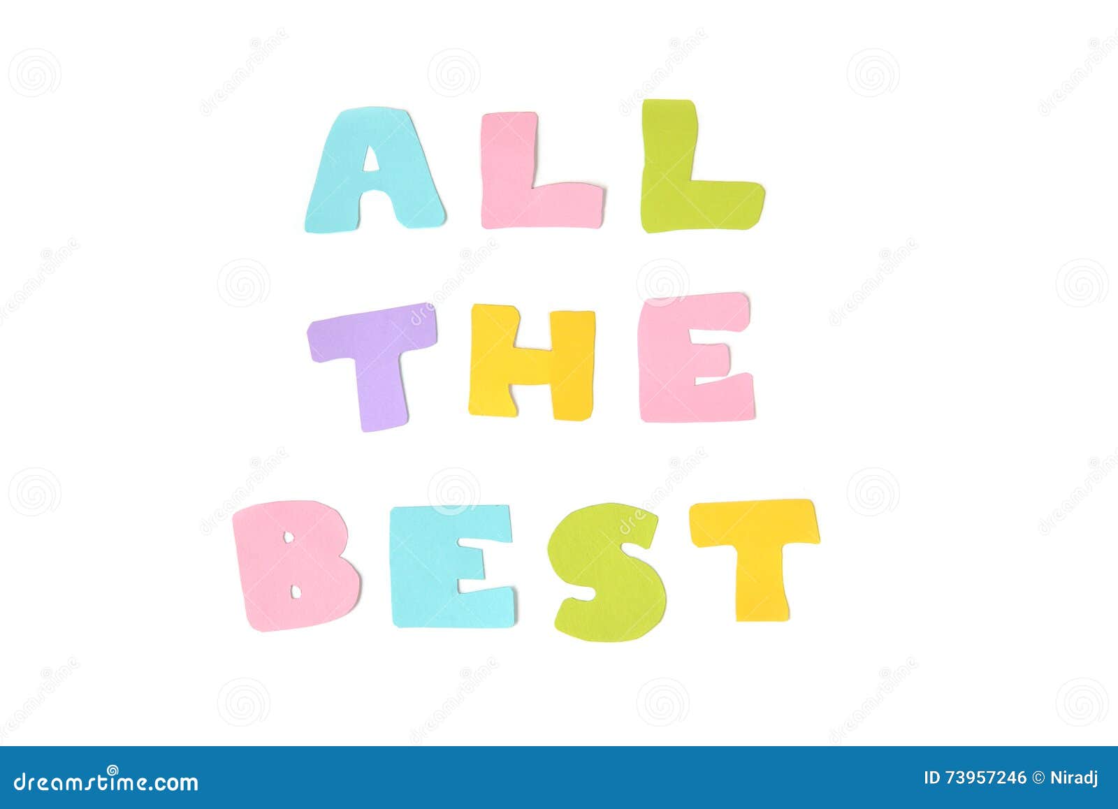 All the Best Text - Isolated Stock Photo - Image of flat, font: 73957246