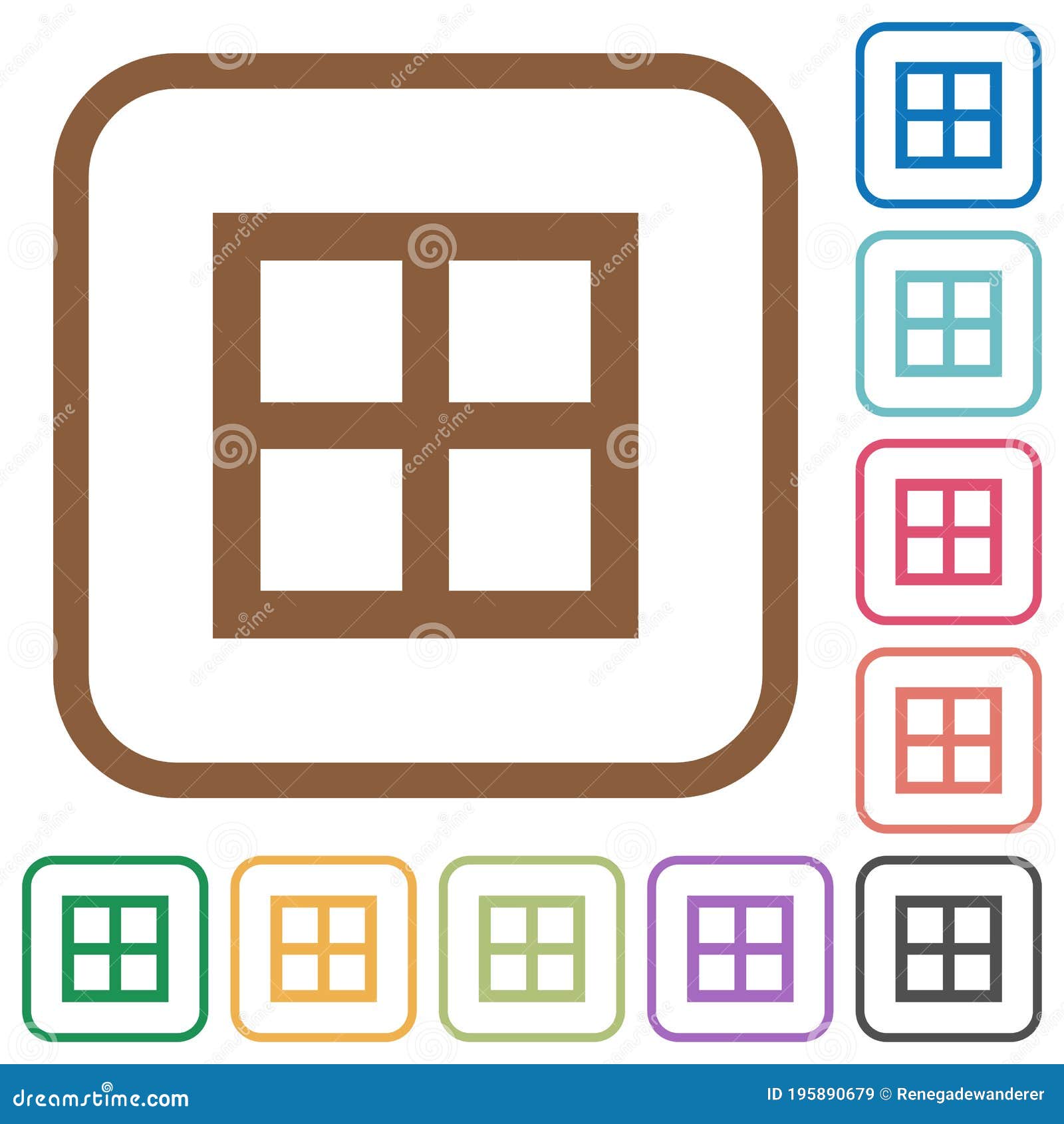 All borders simple icons stock vector. Illustration of graphical ...