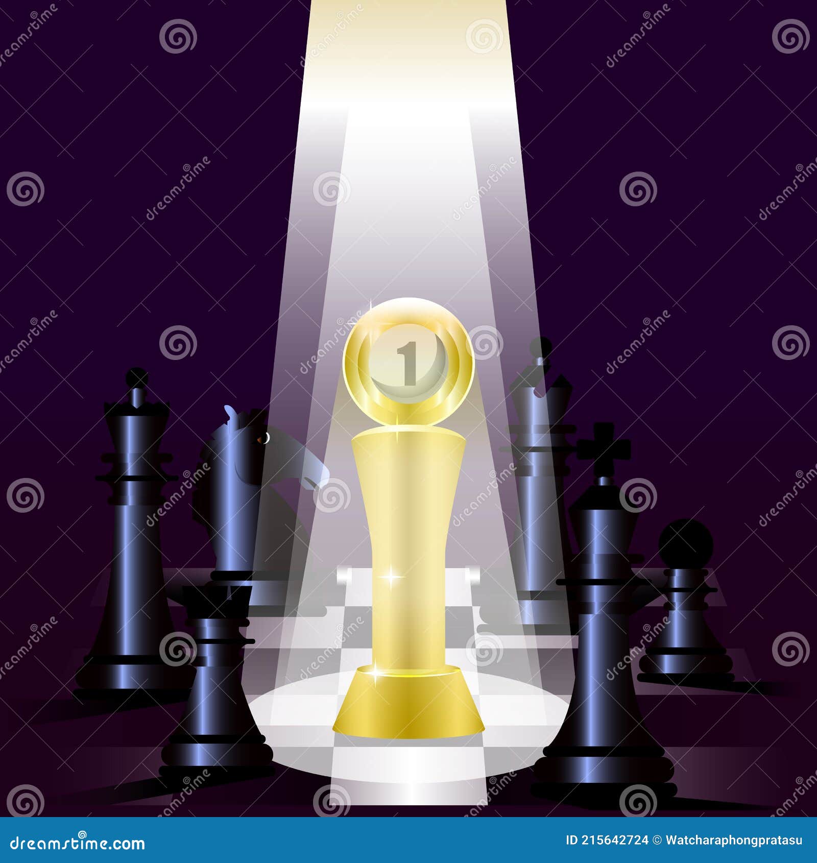 All Chess, Trophy , the Winner, Number One, Vector Illustrator Stock ...
