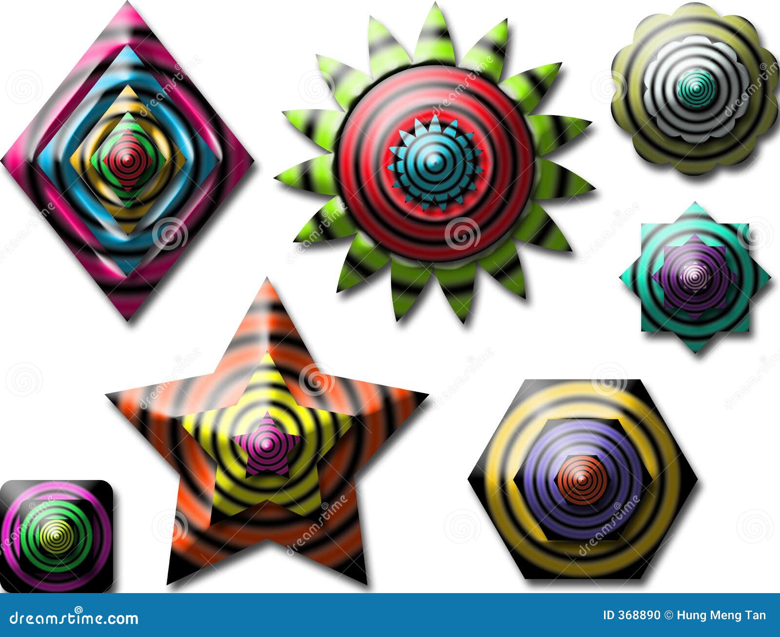 All colourful shape stock illustration. Illustration of decorative - 368890