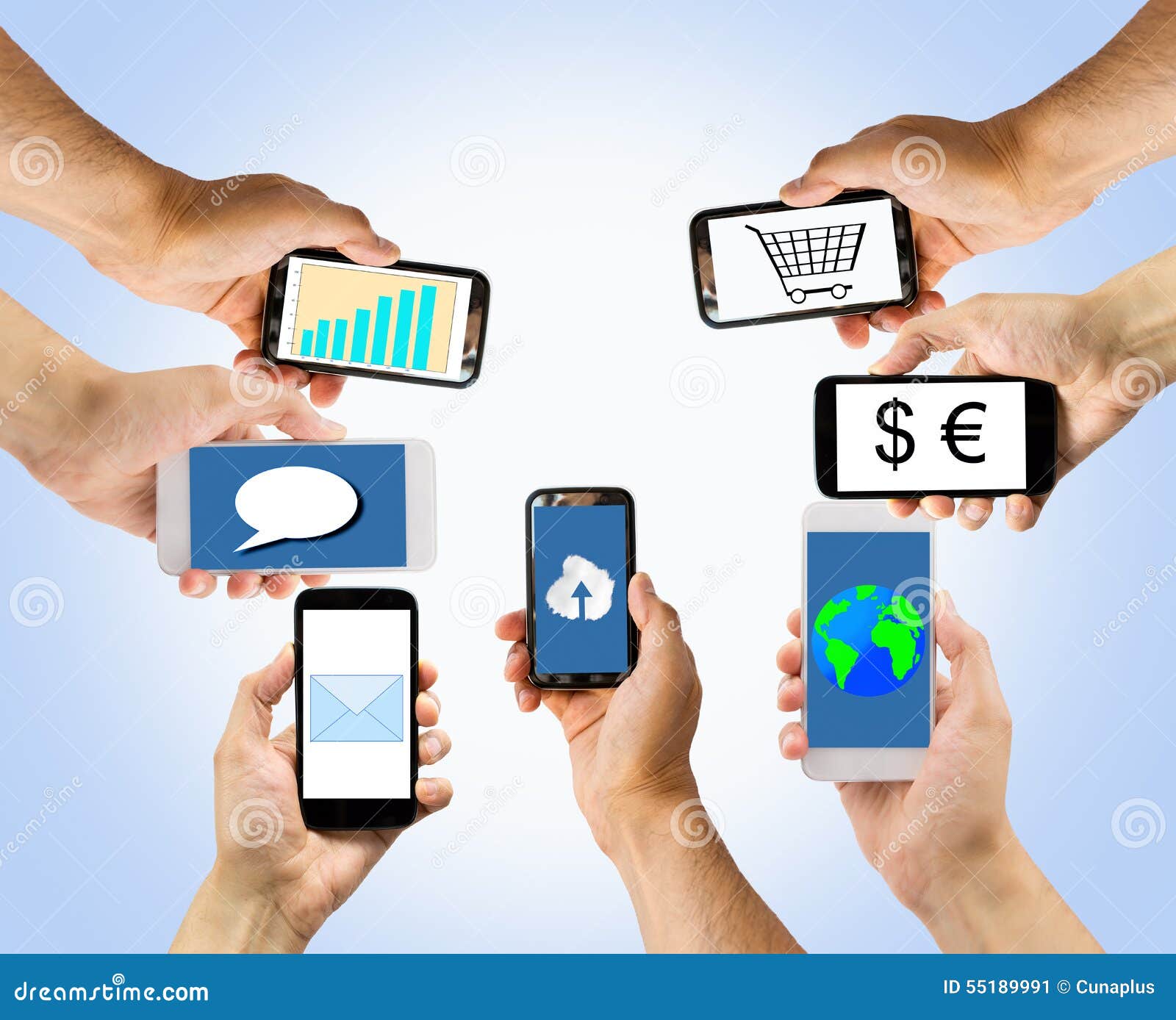 All connected stock image. Image of global, communication - 55189991