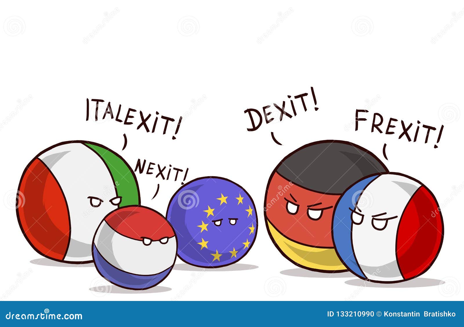 All Country Euro Exit Countryballs Stock Vector - Illustration of ball ...