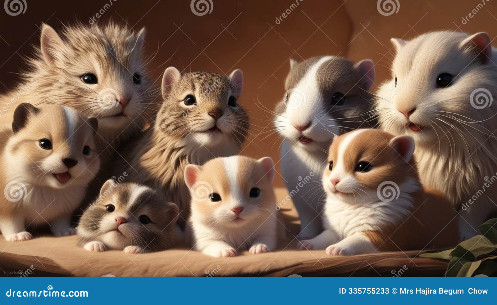 All Cute Animals Lifestyle in Absrtact Background Stock Image - Image ...