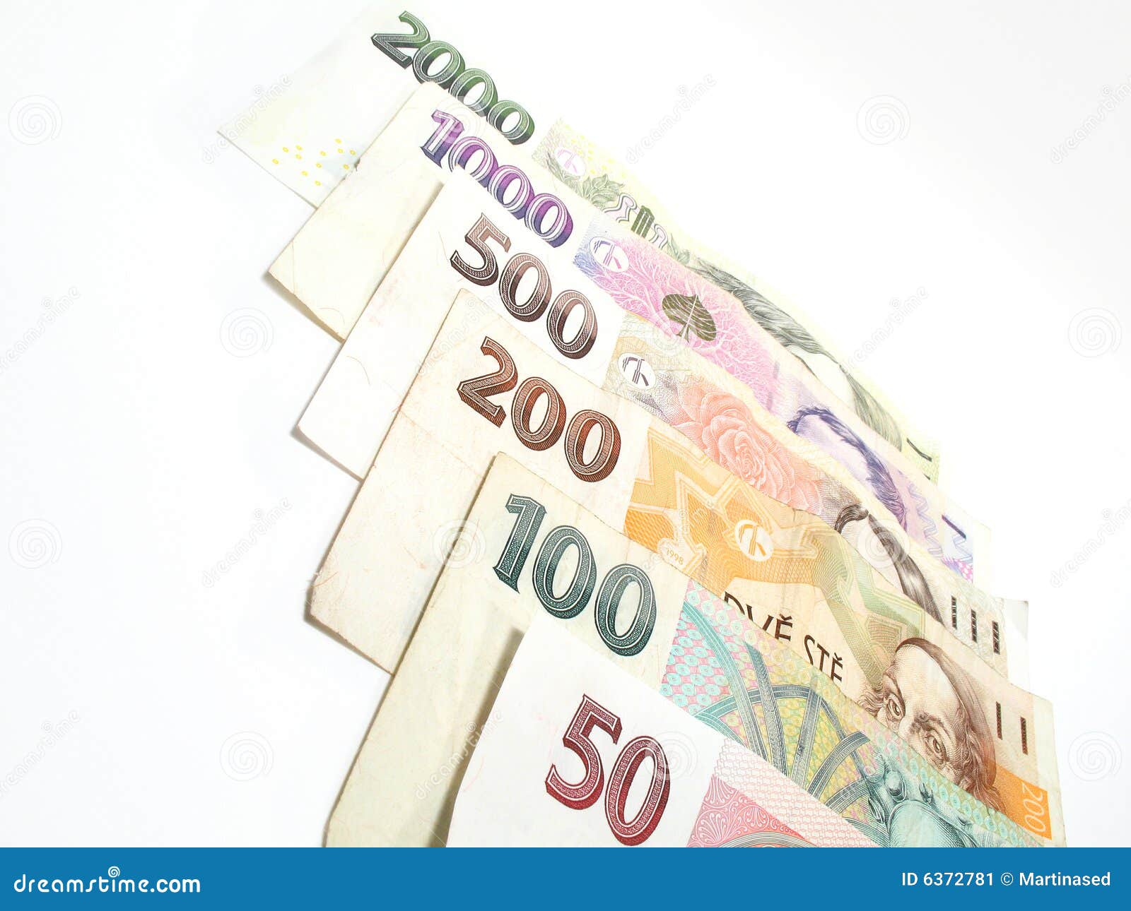 All czech banknotes stock image. Image of stamp, security - 6372781