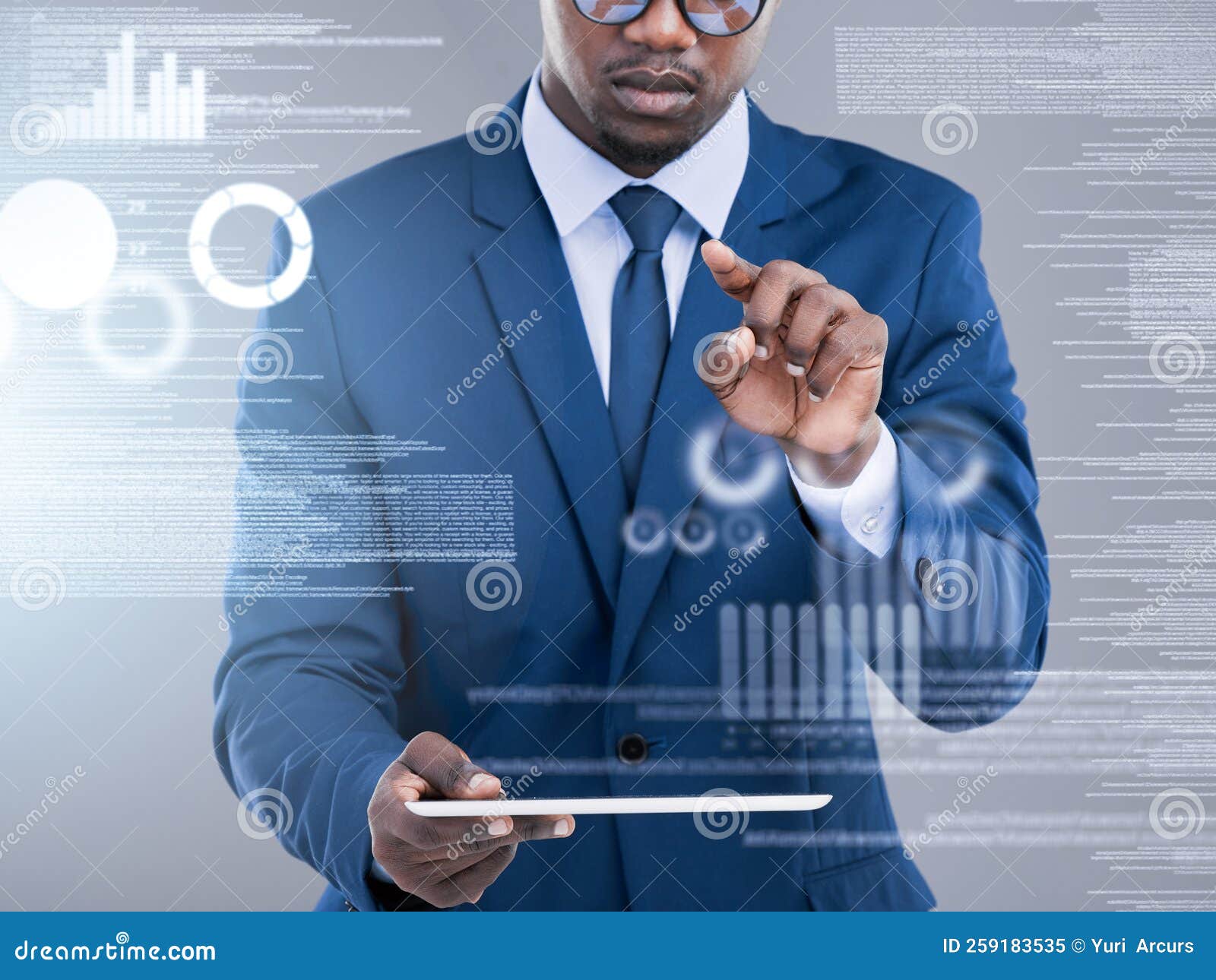 All the Data he Needs at the Touch of a Button. an Unrecognizable ...