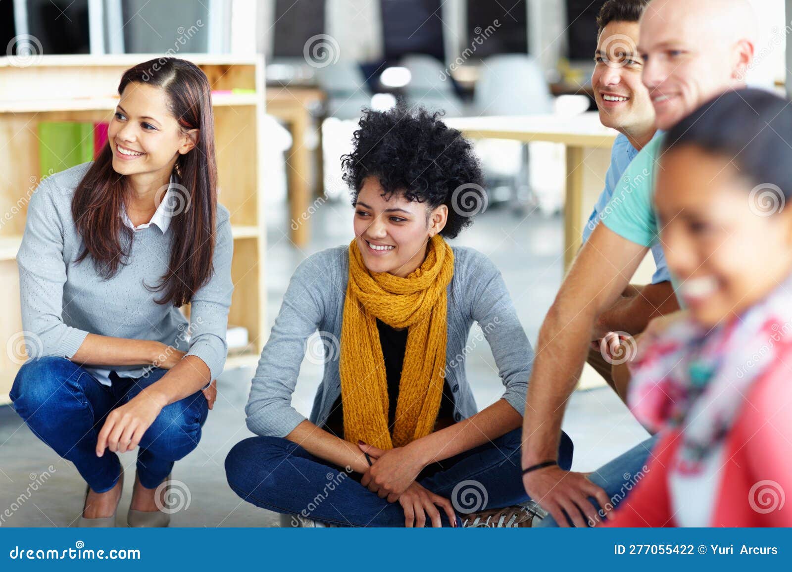 All in a Days Work. a Diverse Group of Colleagues in an Office. Stock ...