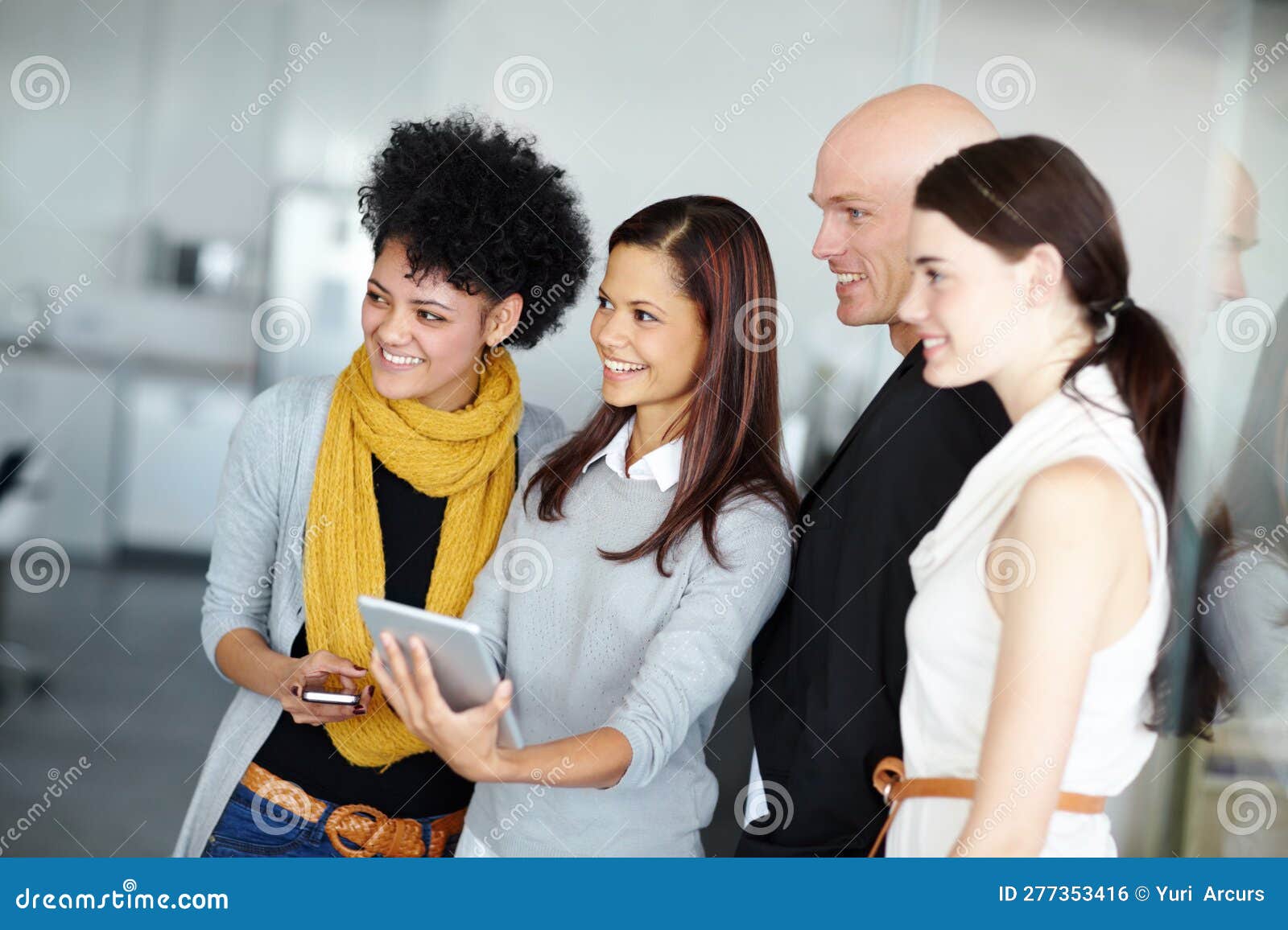 All in a Days Work. a Diverse Group of Colleagues in an Office. Stock ...