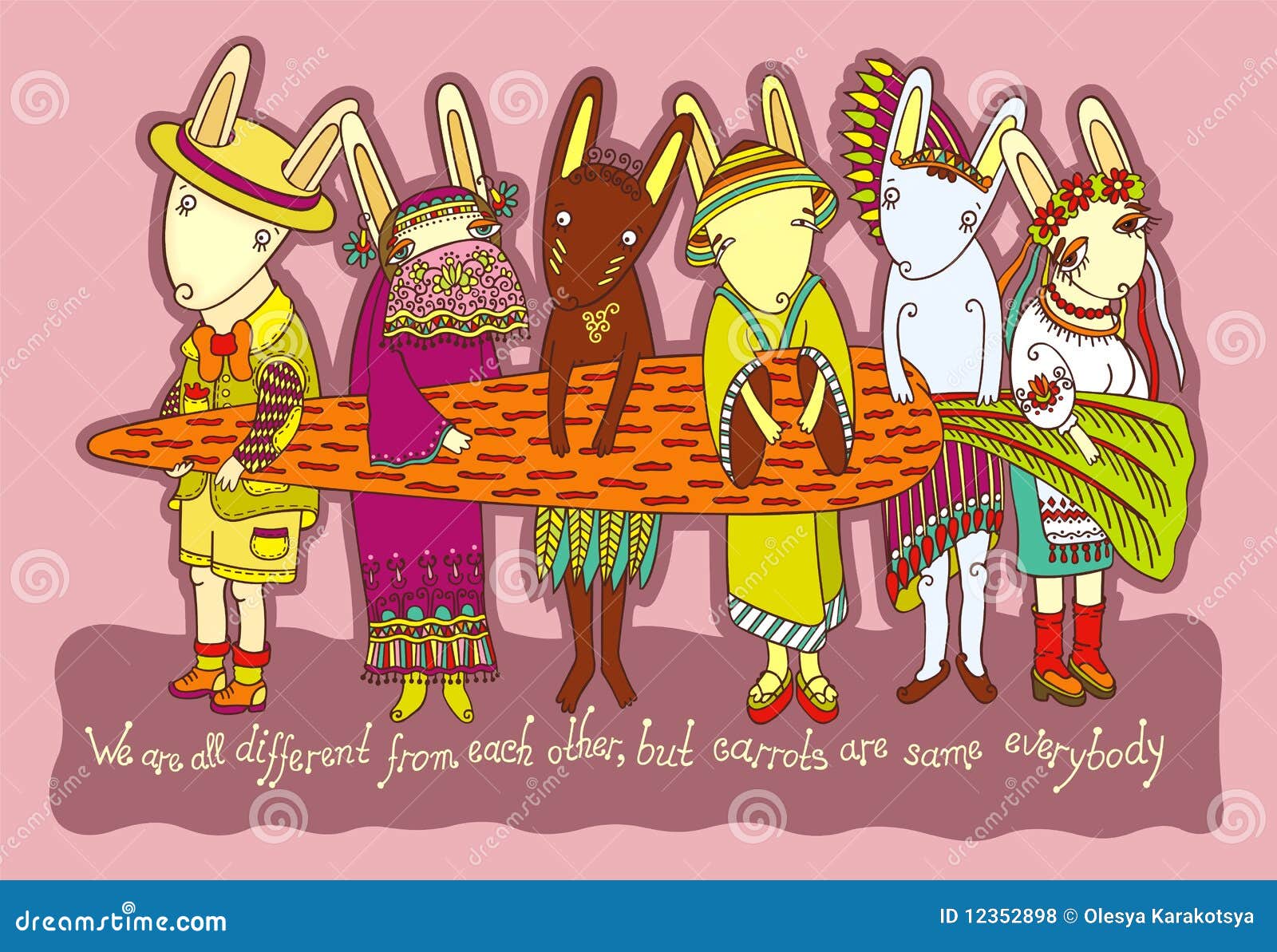 We are All Different from Each Other Stock Illustration - Illustration ...