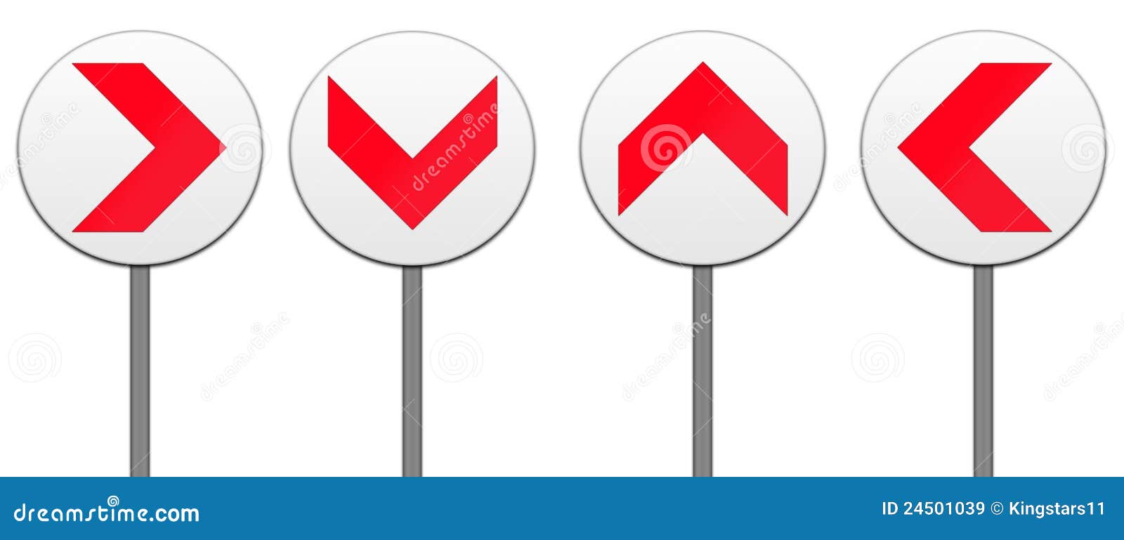 All Direction Arrows Road Sign Isolated Stock Illustration ...