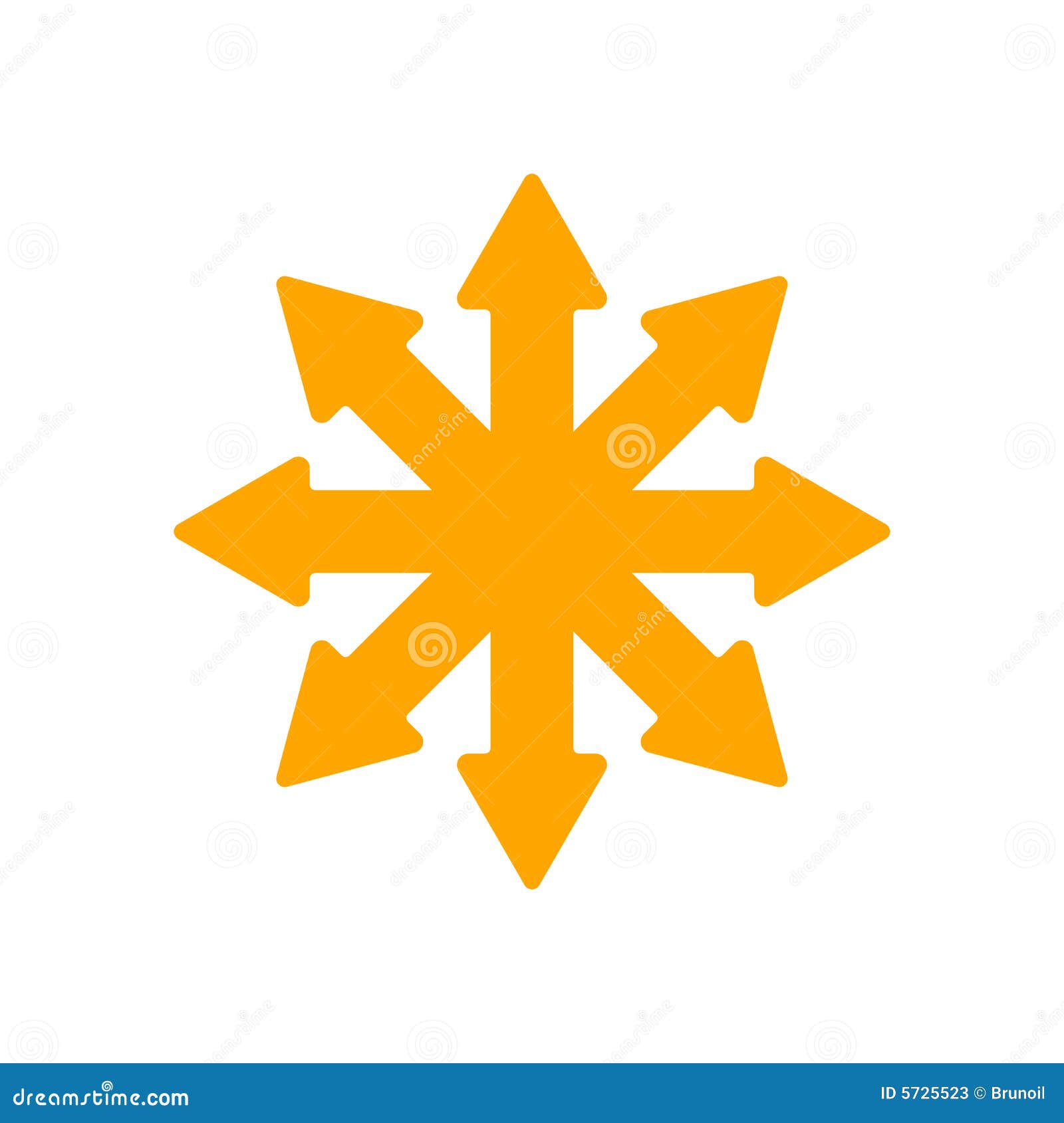 All Directions Arrow stock illustration. Illustration of communicate ...