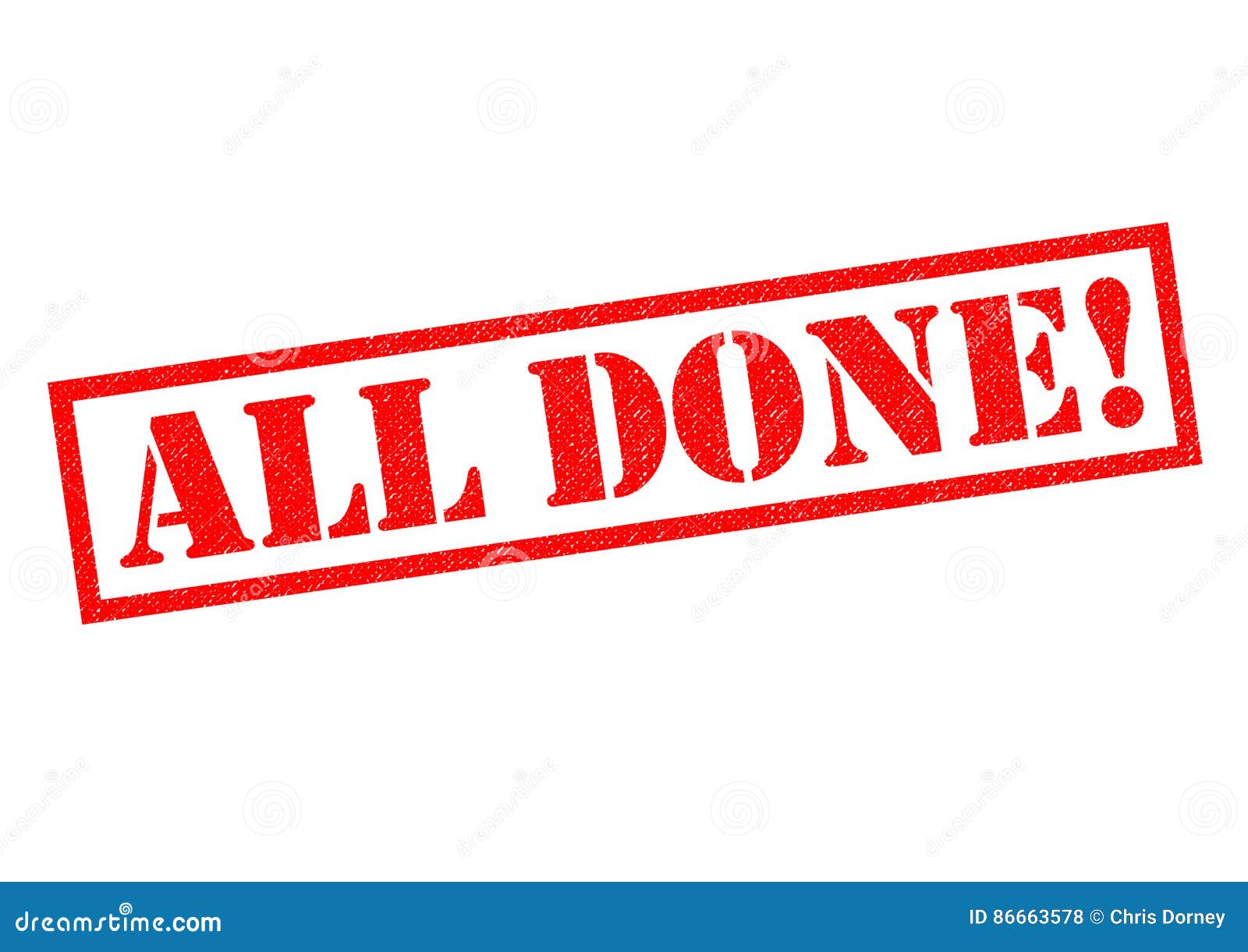 ALL DONE! Rubber Stamp stock illustration. Illustration of symbol ...