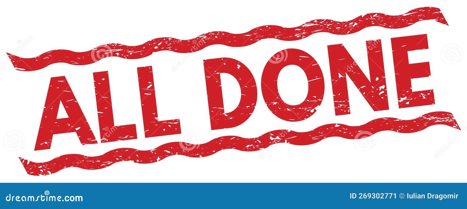 ALL DONE Text on Red Lines Stamp Sign Stock Illustration - Illustration ...