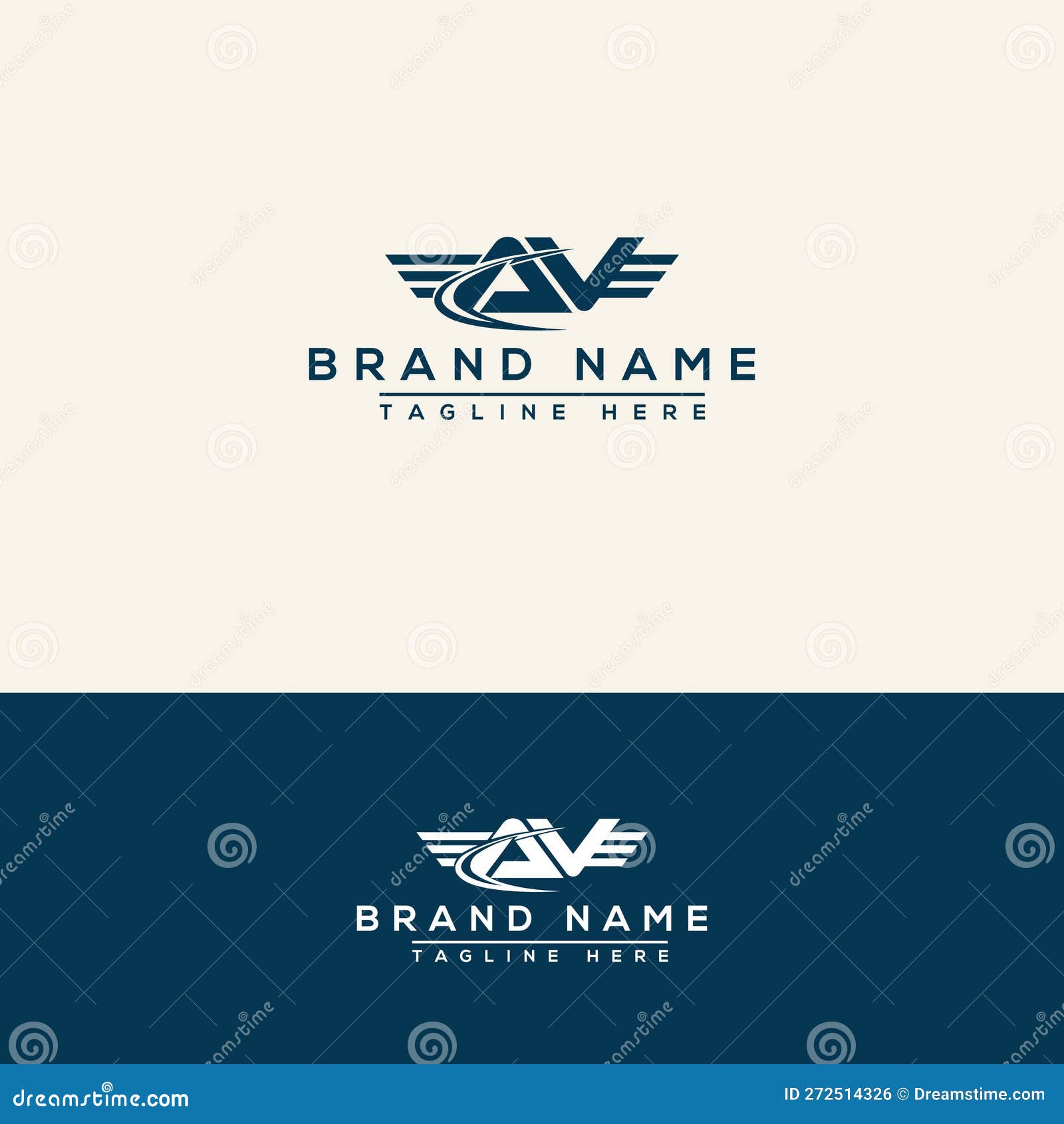 AV Logo Design Template Vector Graphic Branding Element. Stock Vector ...