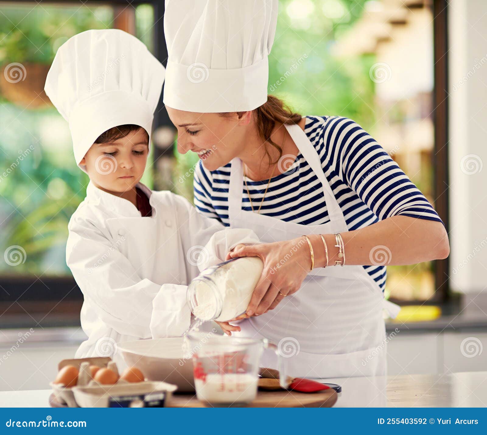 When All Else Fails, Bake a Cake. a Mother and Her Son Baking in the ...